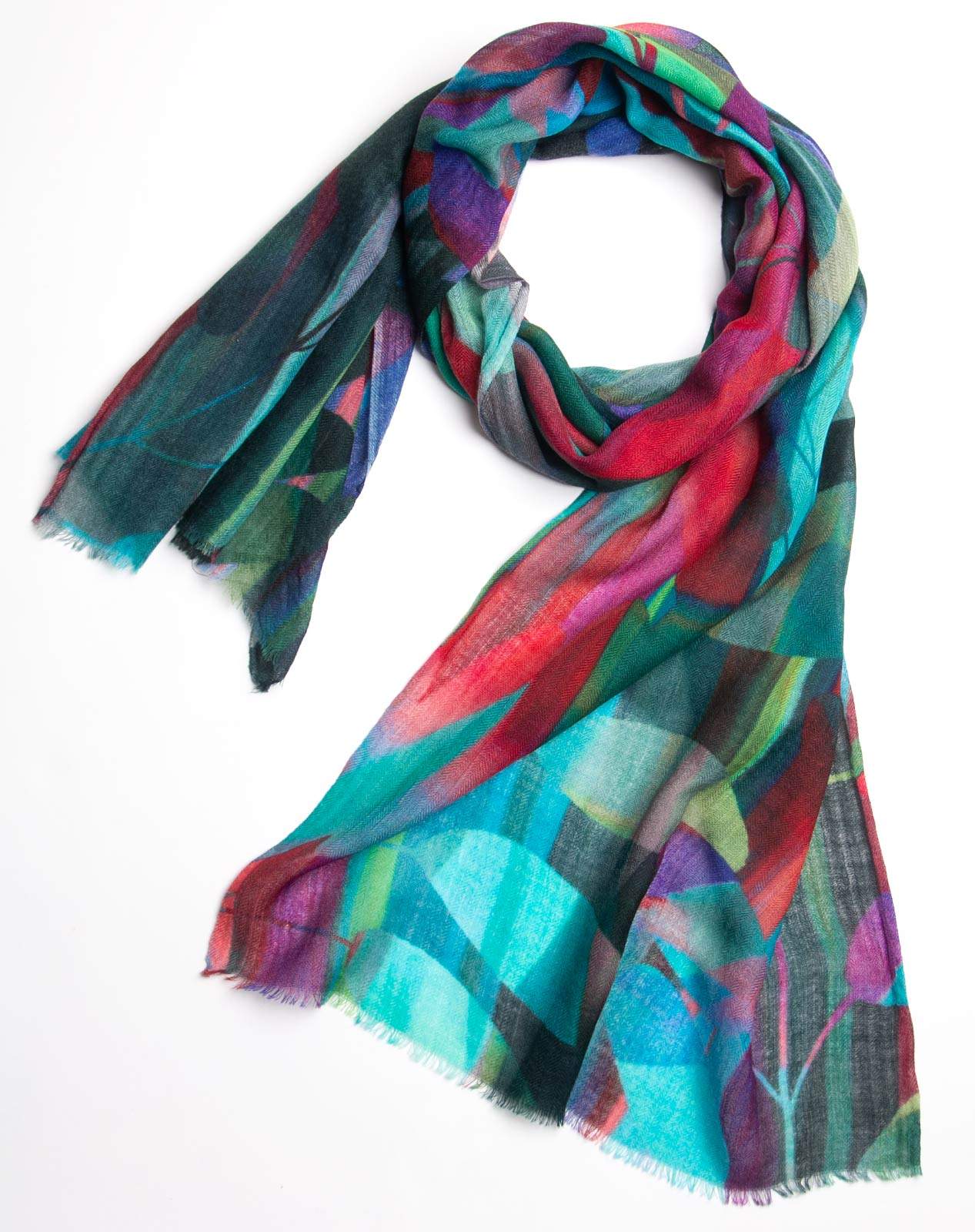 Avenira cyan, Accessoires, multi colored, Wool, Flowing colo...