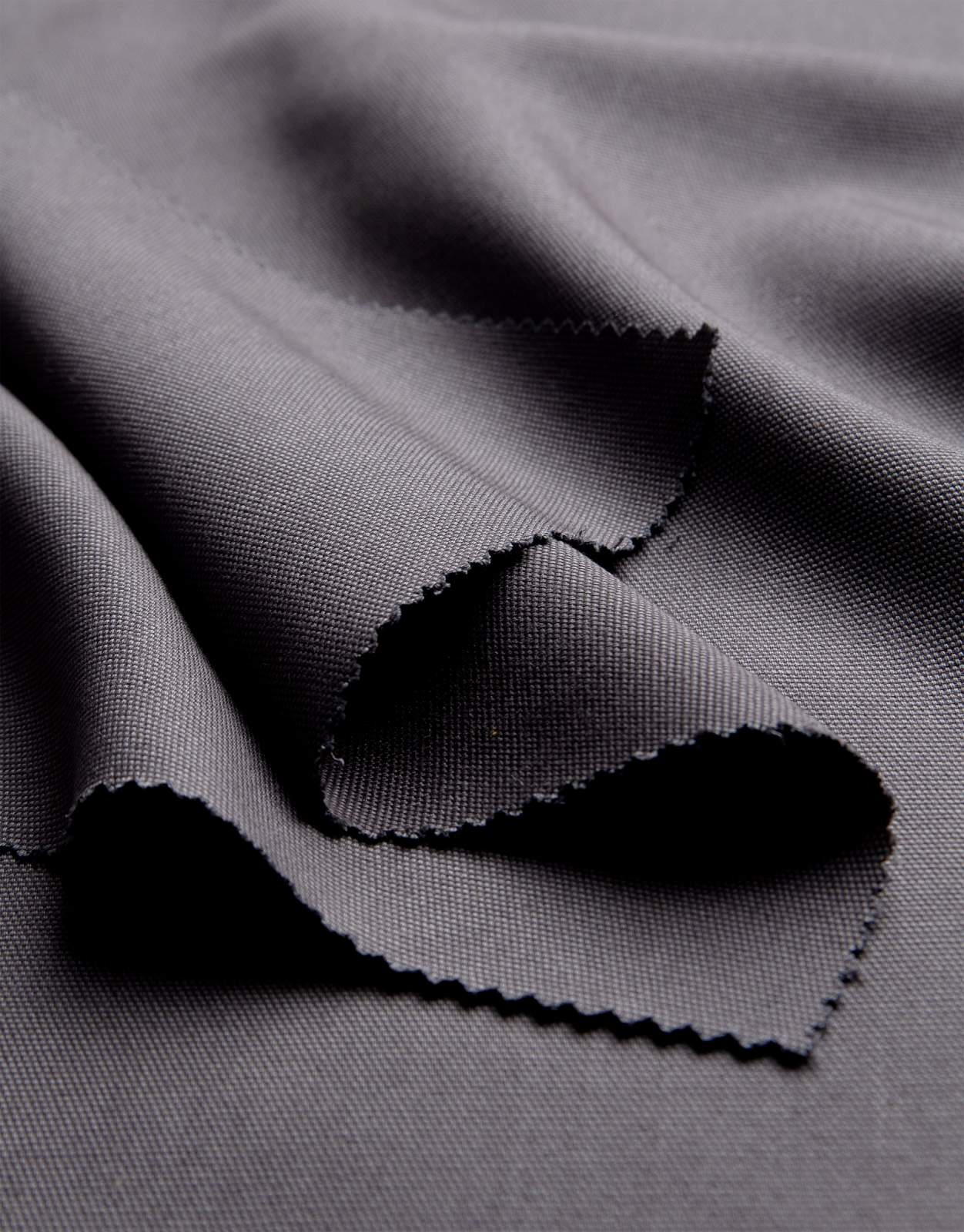 Bio-Feincanvas basalt, Reststück 200 cm, Gewebe, Baumwolle, dunkelg...