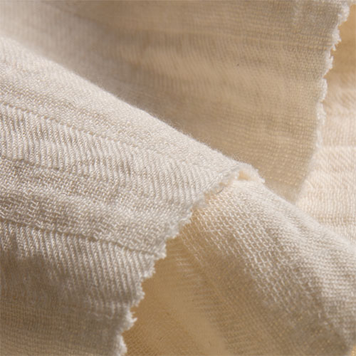 Bio-Doppelmull, Gaze / Mull Stoff, natur-creme, Baumwolle, d...