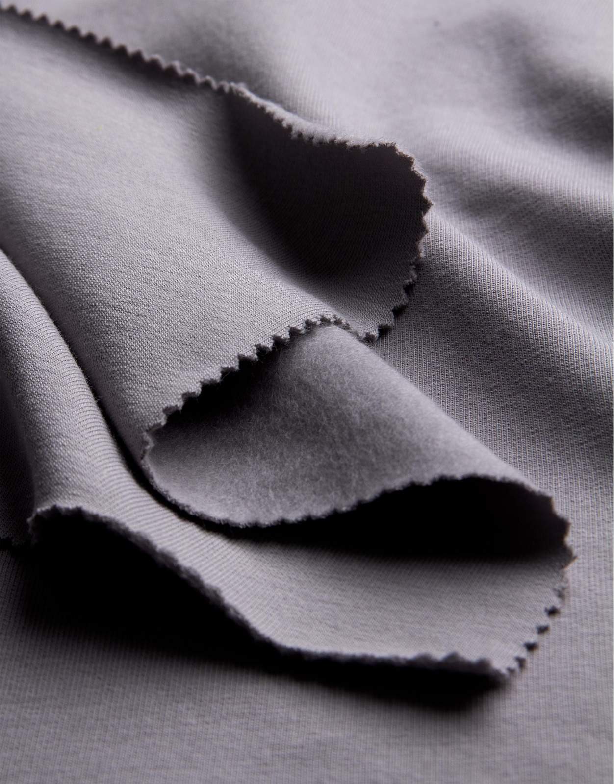 Bio-Feinsweat grau, Knitted, Fabrics, gray, Cotton, Light an...