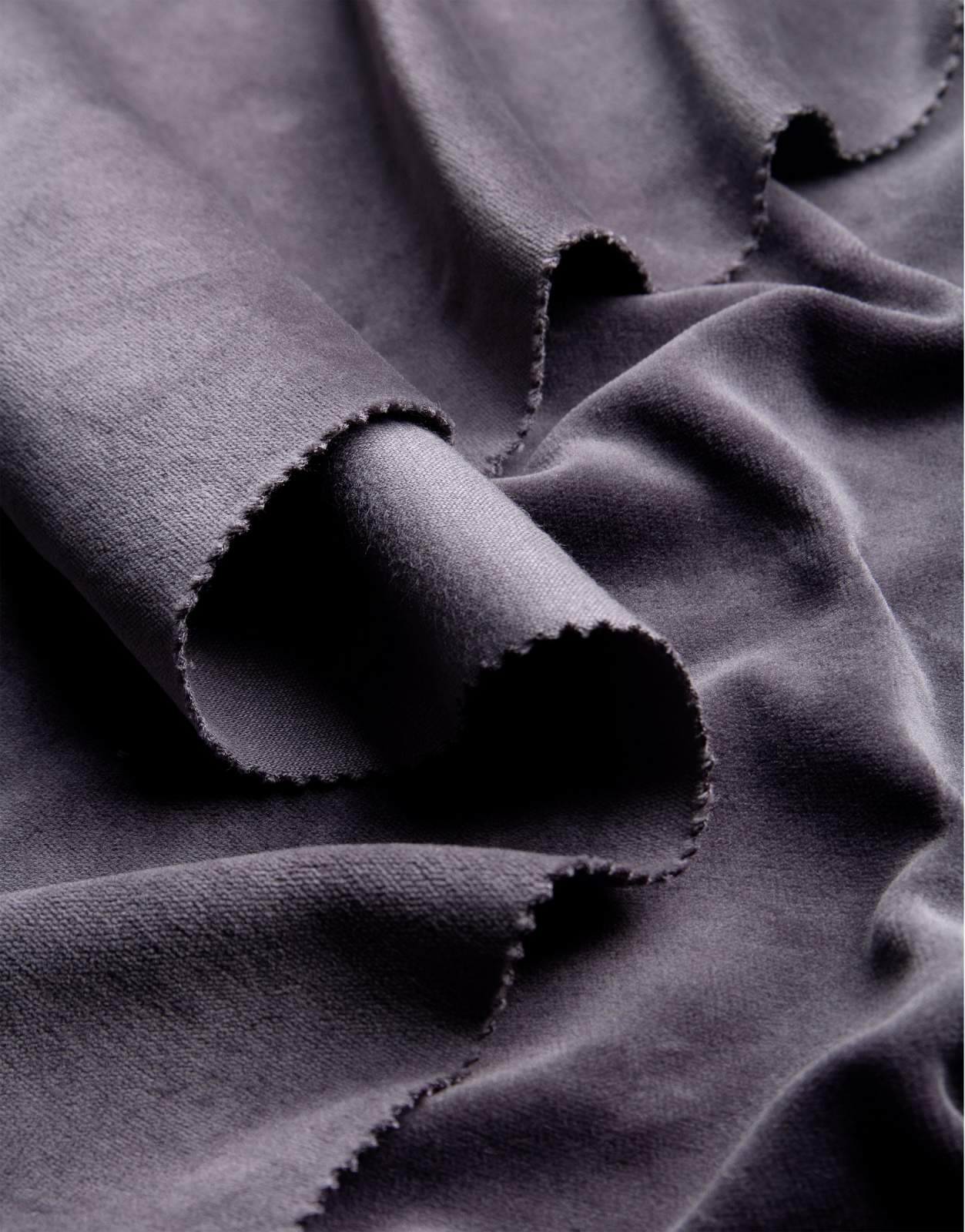 Bio-Nicky cosy slate, Strickstoff/Jersey, Baumwolle, dunkelgrau, 13...