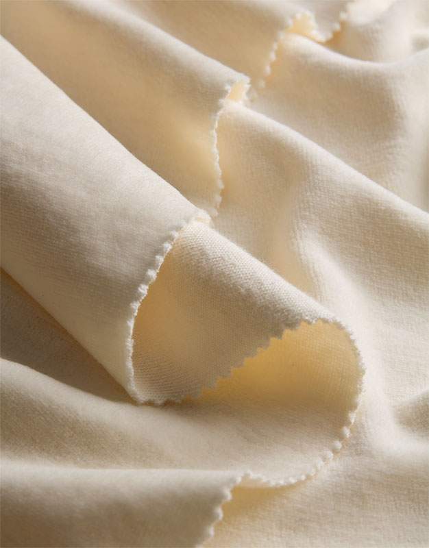 Bio-Nicky natural white, Reststück 160 cm, naturweiß, Baumwo...