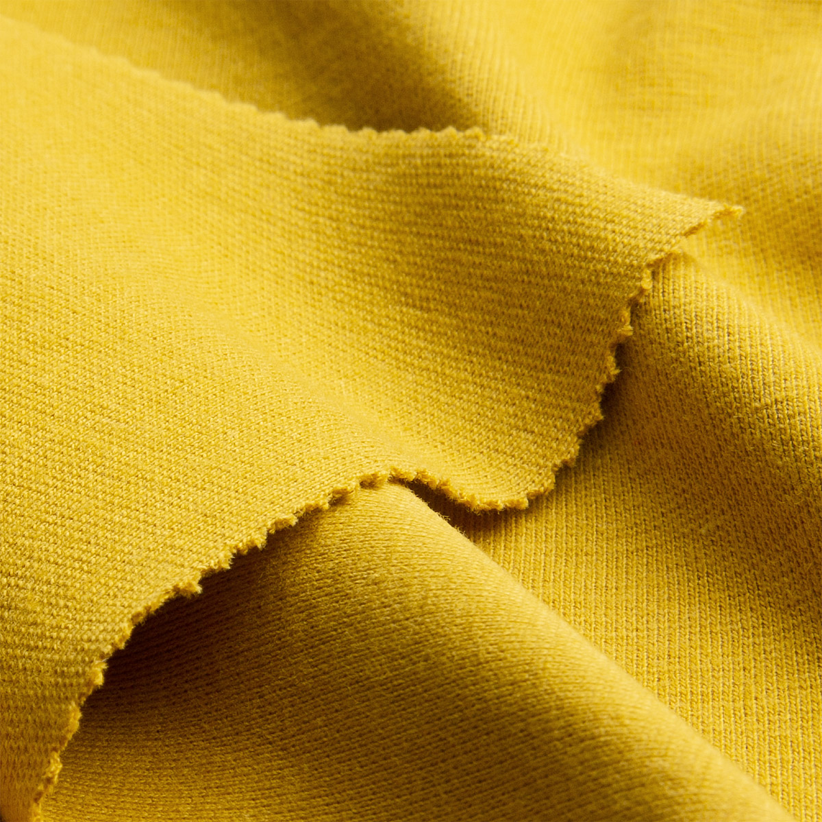 Bio-Rib-Jersey F06 senf, Knitted, Fabrics, mustard yellow, C...