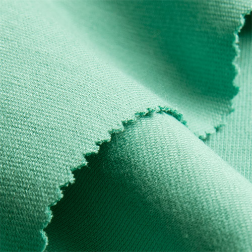 Bio-Rib-Jersey mint, Knitted, Fabrics, mint, Cotton, soft ri...