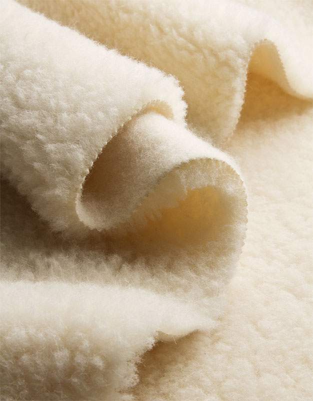 Bio-Teddy weiß, Teddy / Plüsch Stoff, naturweiß, Schurwolle,...