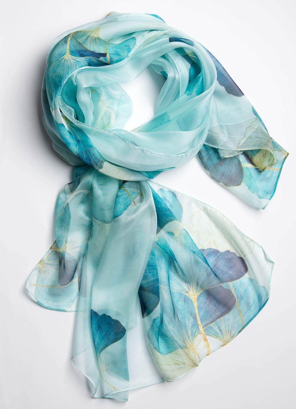 Amalita, Accessoires, light blue, Silk, Delicate pongé silk ...