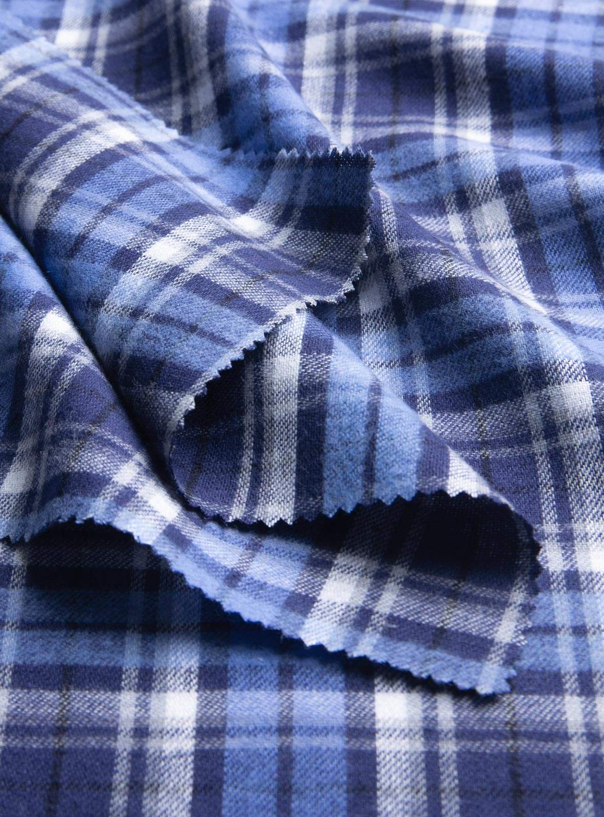 Georgina, Woven, Fabrics, blue, Cotton, High-quality flannel...