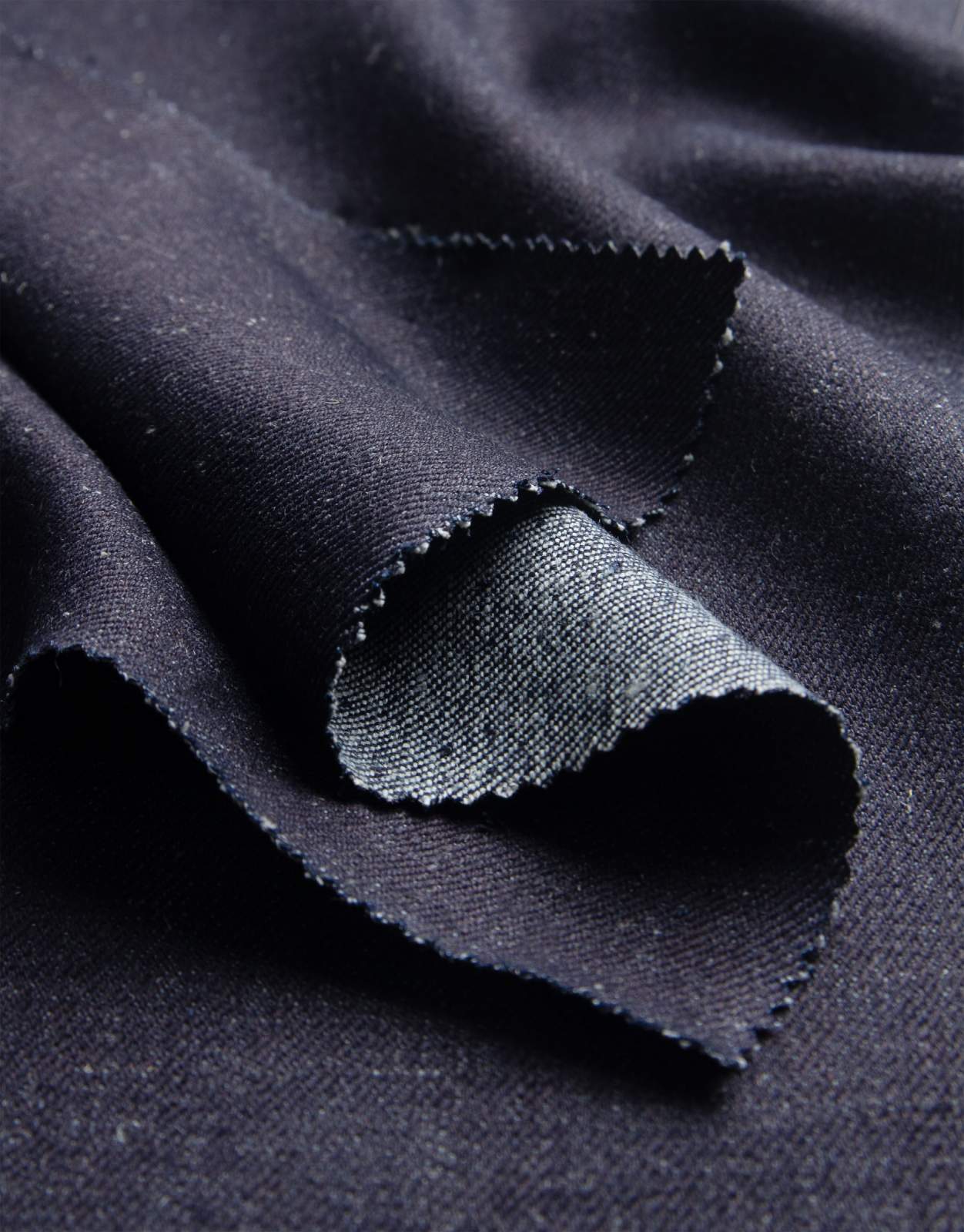 Bio-Hemp-Denim, Denim / Twill Stoff, indigoblau, Baumwolle,