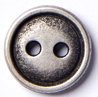Heavy Metal 11 mm, Buttons, silver, Round button in old silv...