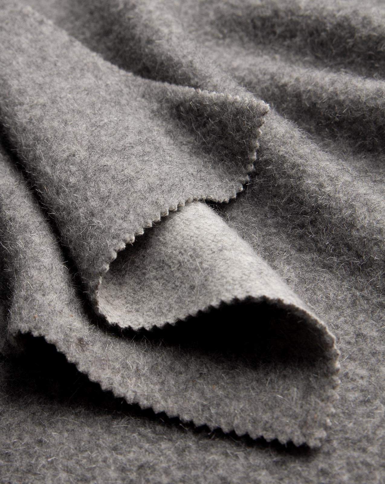 Gorisa, Woven (by the meter), Wool, grey mottled, Fine Coat Fabrics...