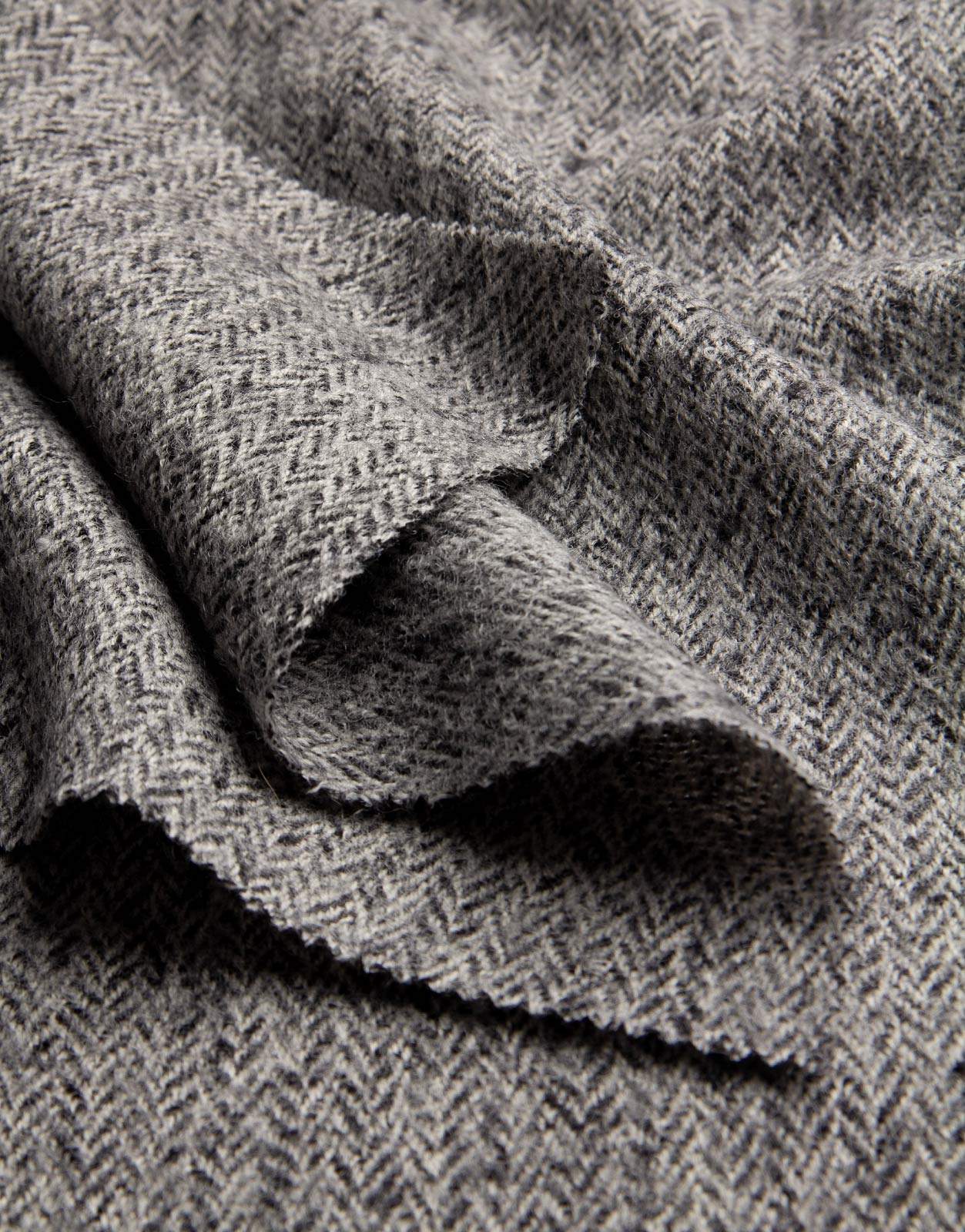 Riona bianca, Woven (by the meter), Wool, black and white;, Fine Co...