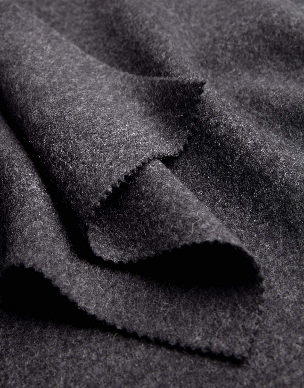 Anura, Woven (by the meter), Wool, anthracite, Fine Coat Fabrics