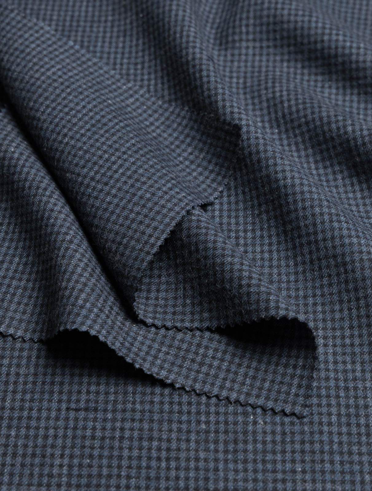 Valerina, Woven, Fabrics, blue, Cotton, Fine pepita pattern ...