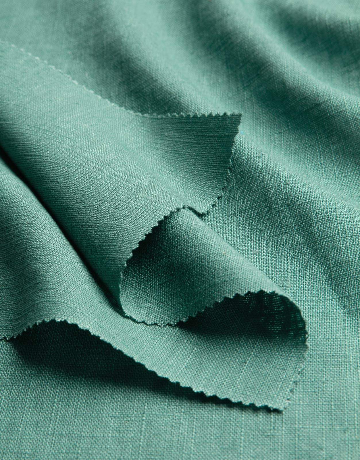 Lincotta atlantic green, Woven, Fabrics, blaugrün, Linen, So...