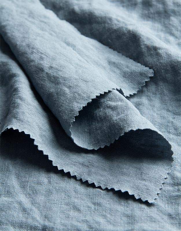 Linstone ocean, Reststück 190 cm, Gewebe, Leinen, hellblau, 16,, RE...