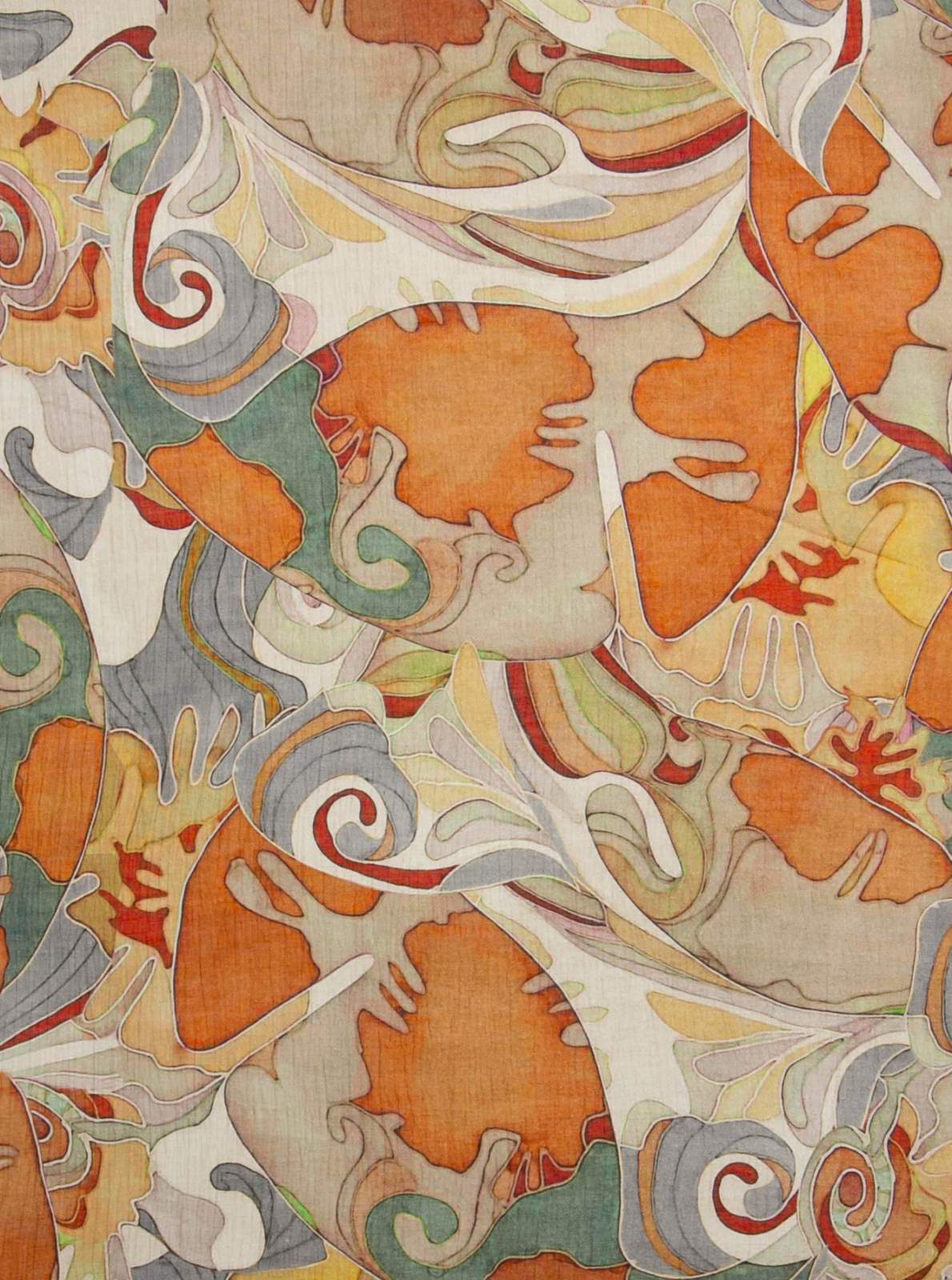 Litara, Reststück 120 cm, Krepp Stoff, mehrfarbig / bunt, Le...