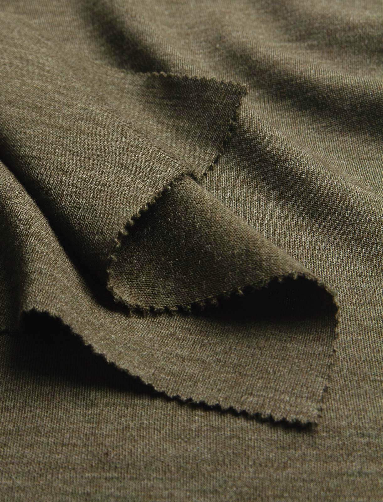 Merino-Interlock moos, Reststück 120 cm, Reste, moss green,