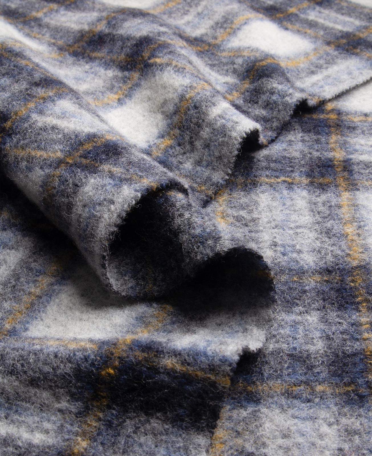 Karetta blau-grau, Knitted, Fabrics, jean blue, Wool, Italia...