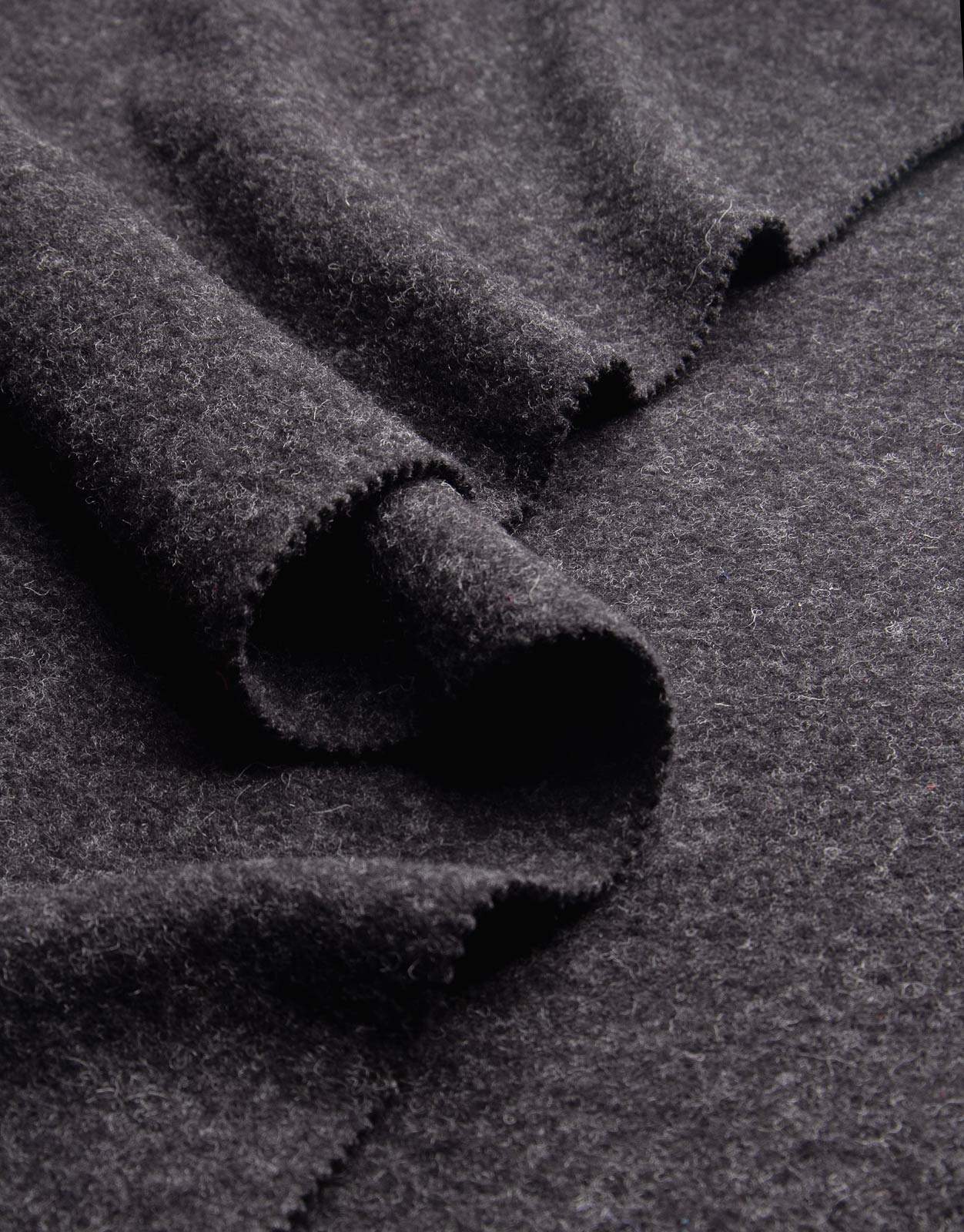 Woll-Fleece anthrazit, Knitted, Fabrics, anthracite, Wool, S...