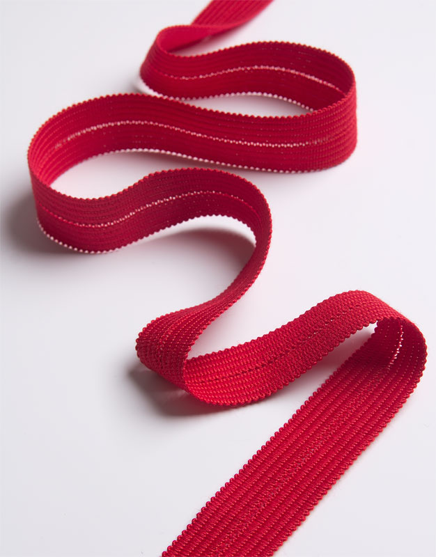 Wolltresse rot, Borten & Bänder, red, Wool, Woolen trim with...