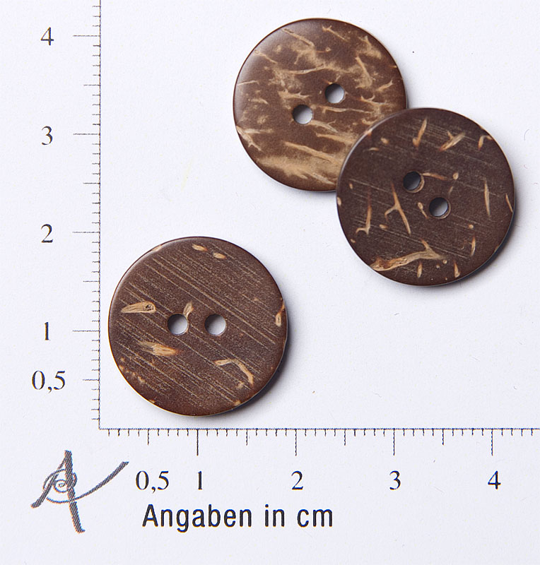 Kokos-Naturborke 2 18 mm, , braun, Kokos- & Nussknöpfe...